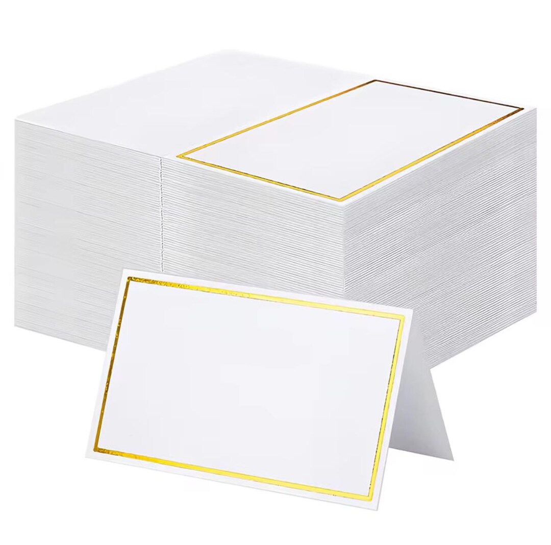 Gold or Silver Foil Name Place Cards: Elegant Wedding Table Decor - Etsy