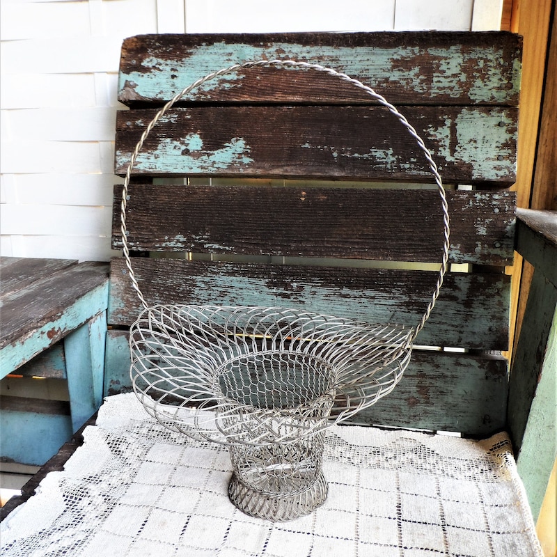 Rustic Wire Basket - Etsy