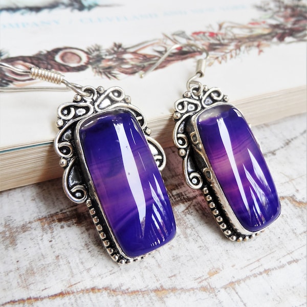 Deep Purple Stone - Etsy