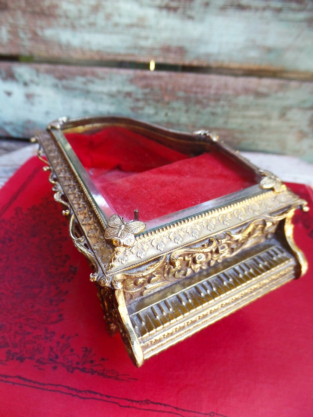 Vintage Grand Piano Ormolu Jewelry Casket Jewelry Box, Baroque Music ...