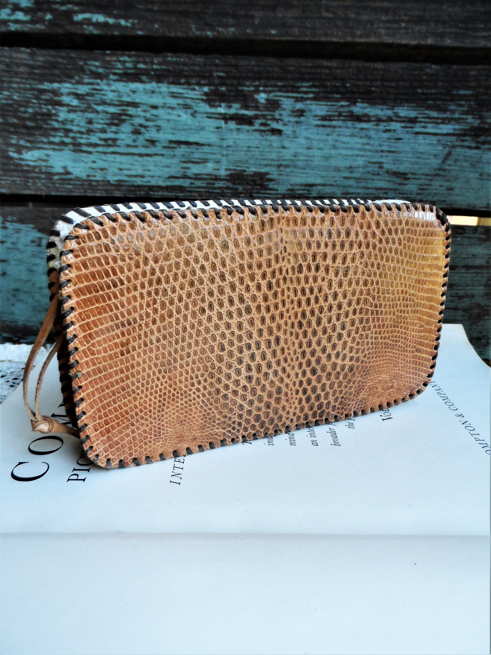 Vintage Snakeskin Clutch Case Change Pouch Coin Purse Makeup - Etsy