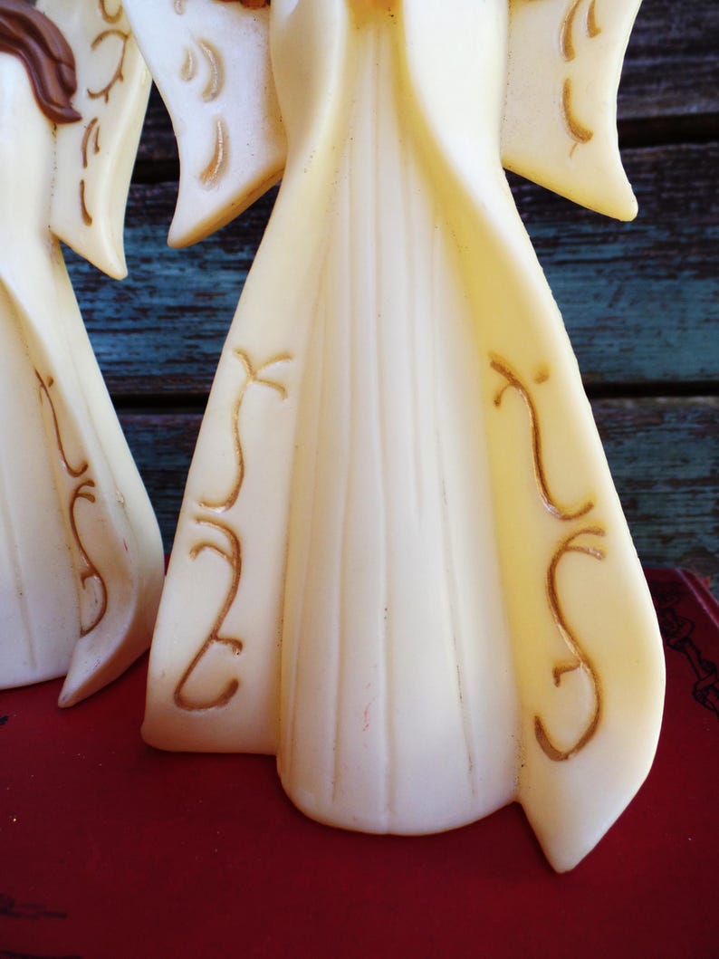 Vintage Blow Mold Angel Blow Mold, Angel Candleholders, Set of Angels ...