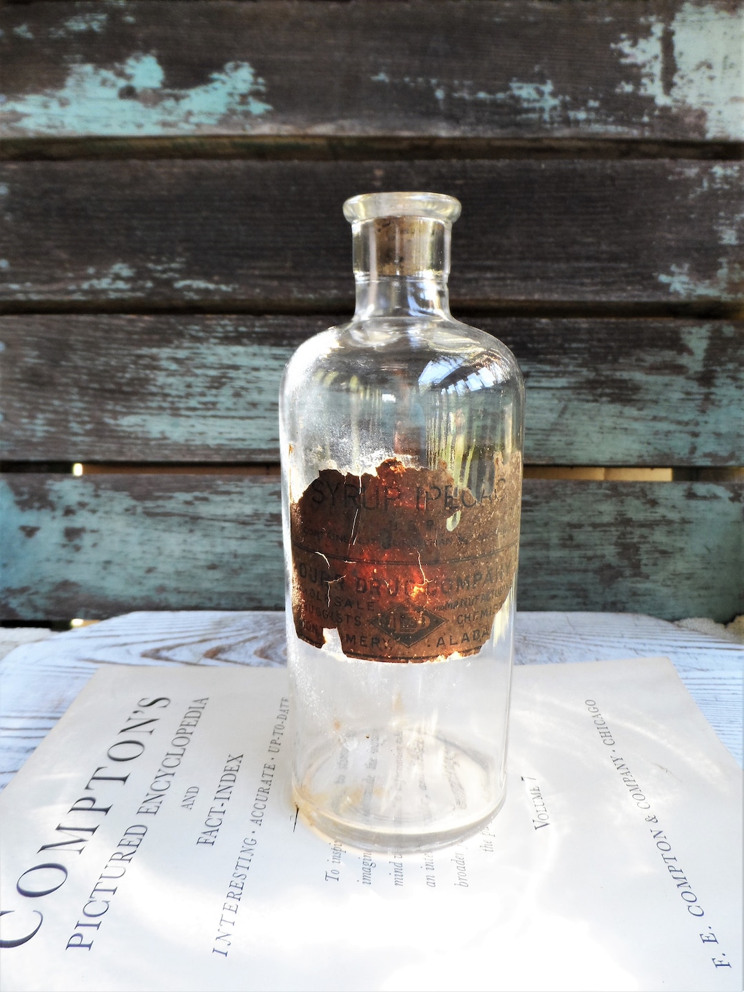 Vintage Apothecary Jar Bottle Durr Drug Company Pharmacy Medicine Label ...
