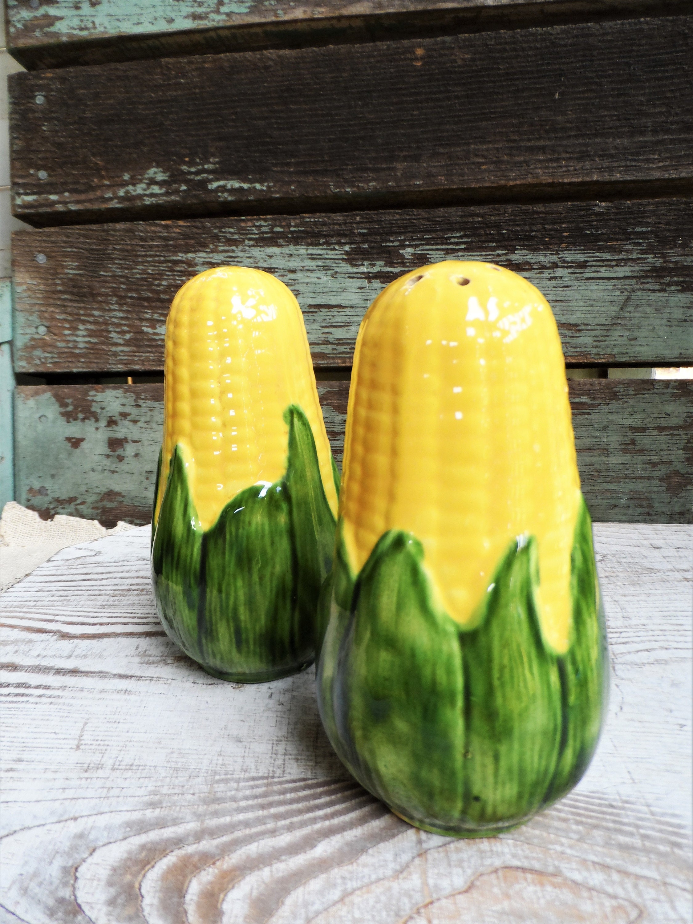 Vintage Large Corn Shawnee Pottery Salt and Pepper Shakers | Etsy