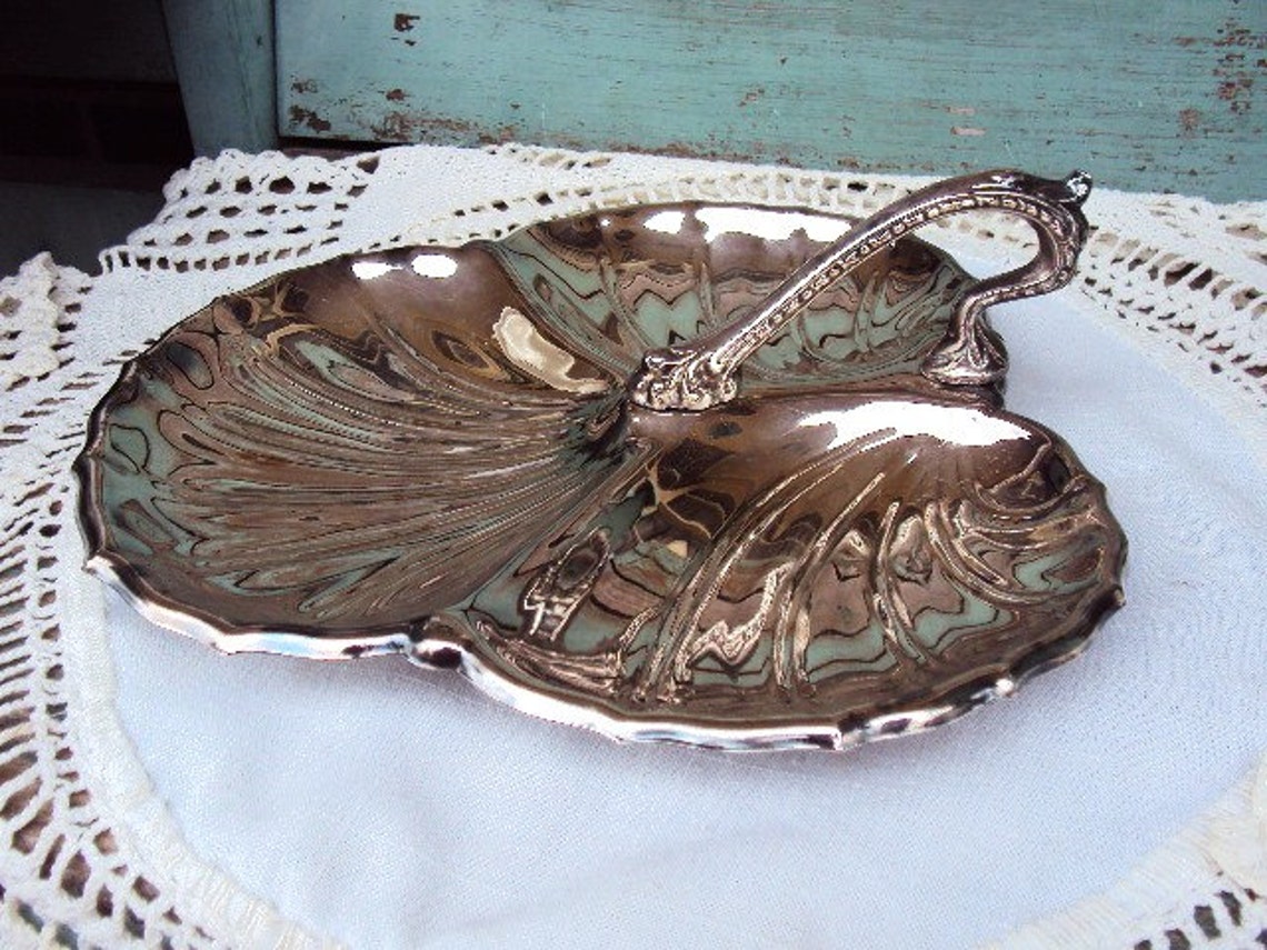 Ivintage Tray Shell Silver Plate Serving Tray Platter Ornate - Etsy