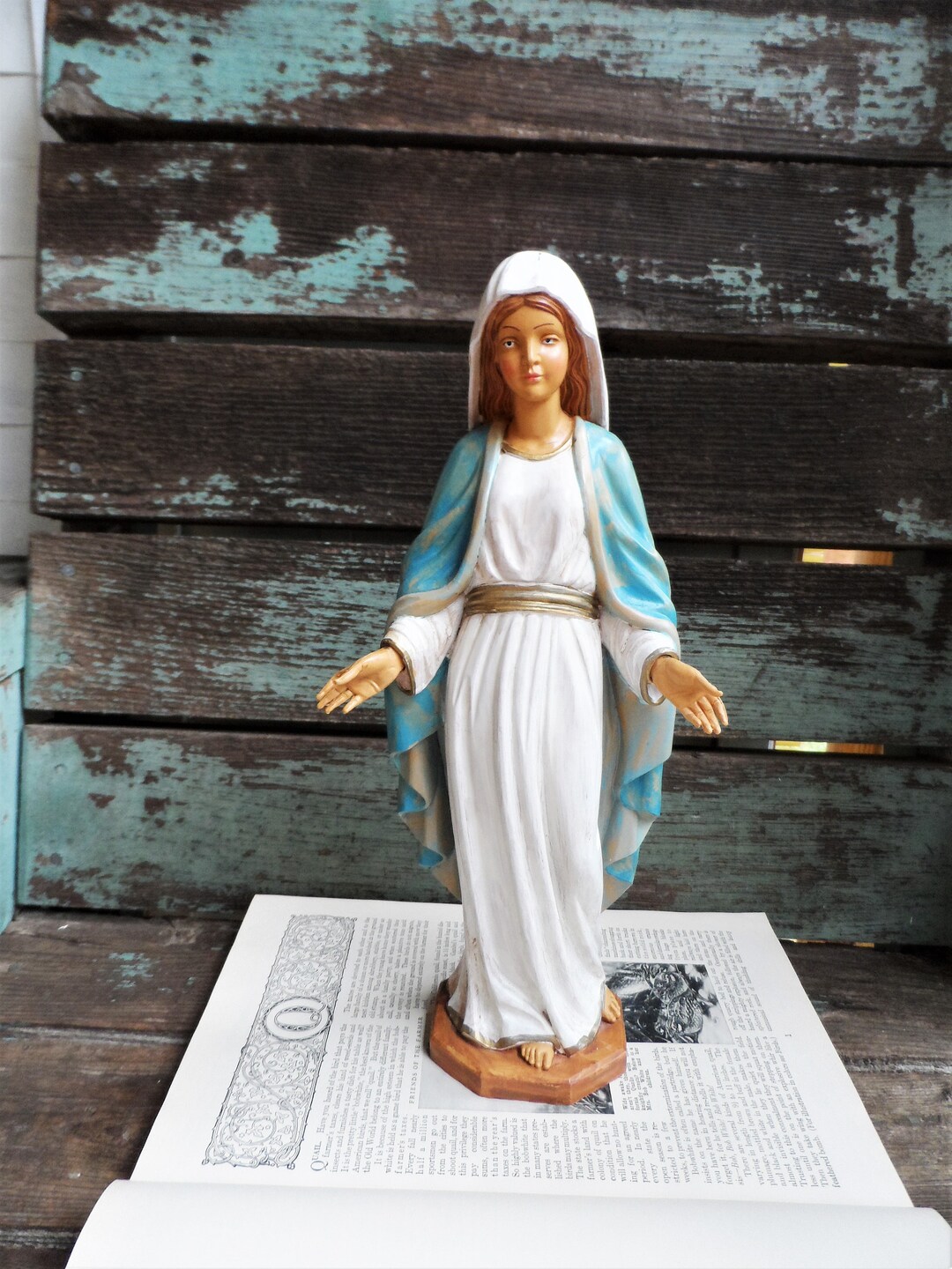 Vintage Italian Fontanini Mary Mother Madonna Figurine Made in Italy ...