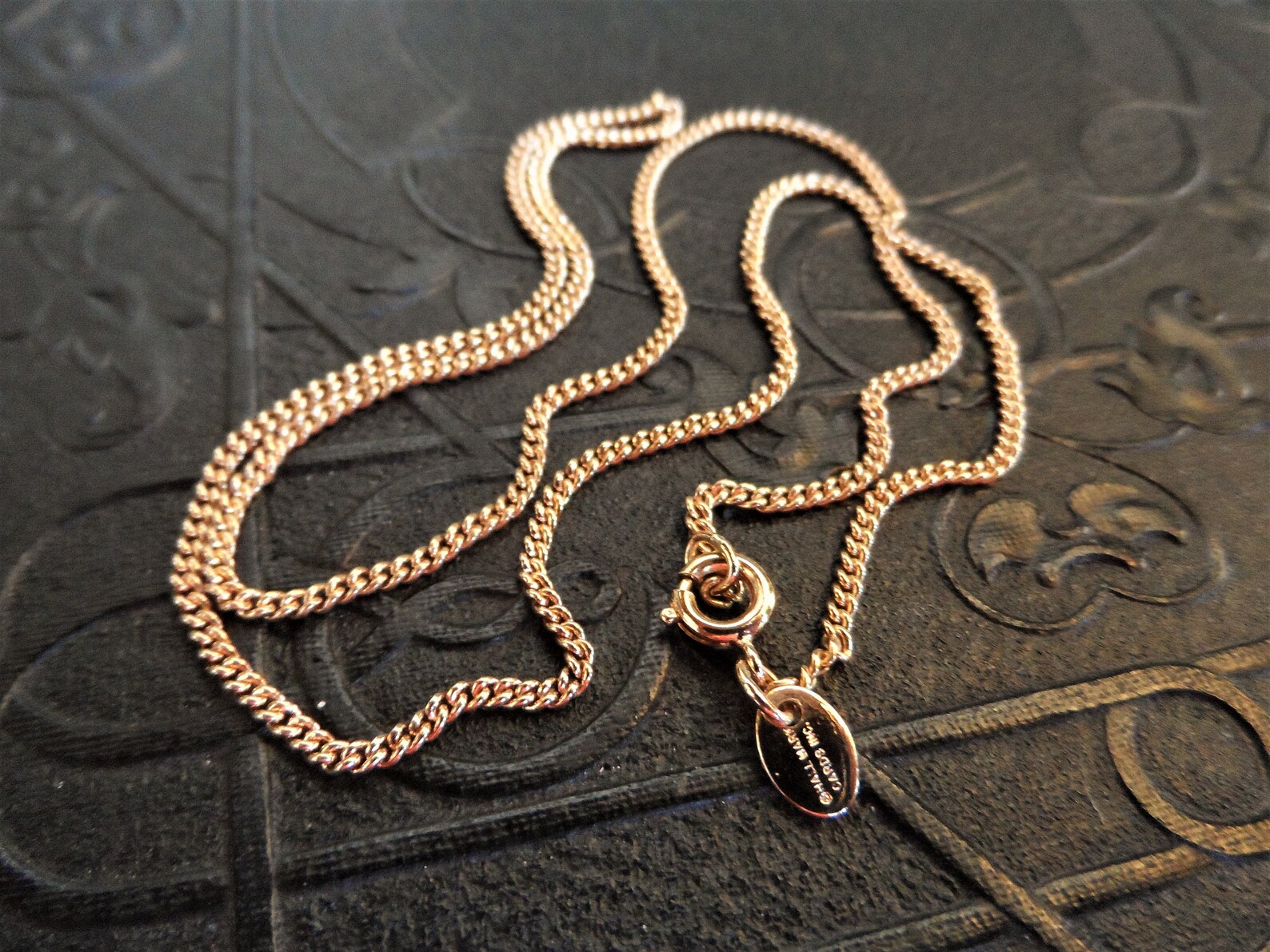 Vintage Gold Plate Necklace Chain Hallmark Cards Inc. Cable Dainty ...