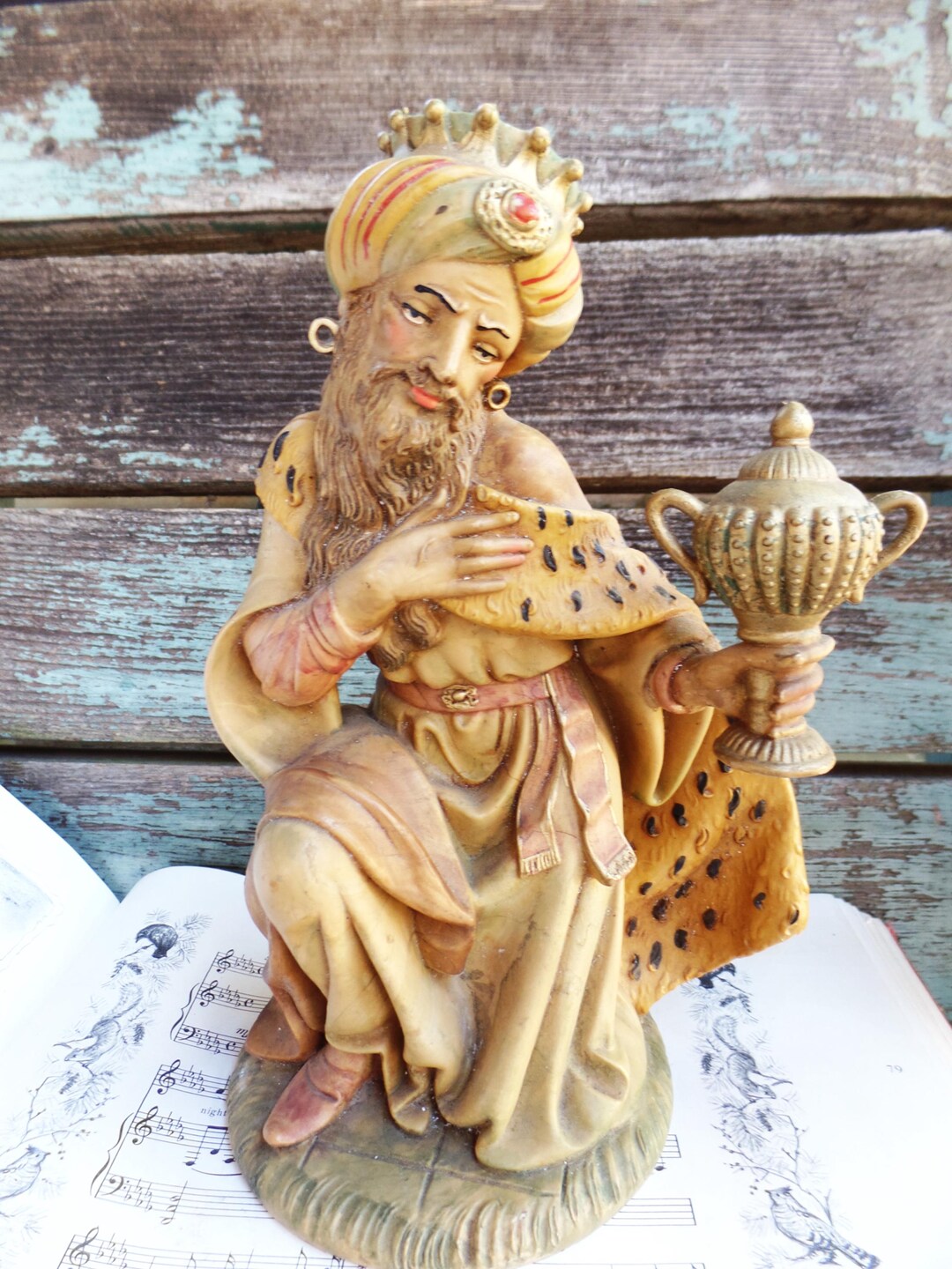 Vintage Large Italian Wiseman for Nativity 12 In. Scale, Wisemen Made ...
