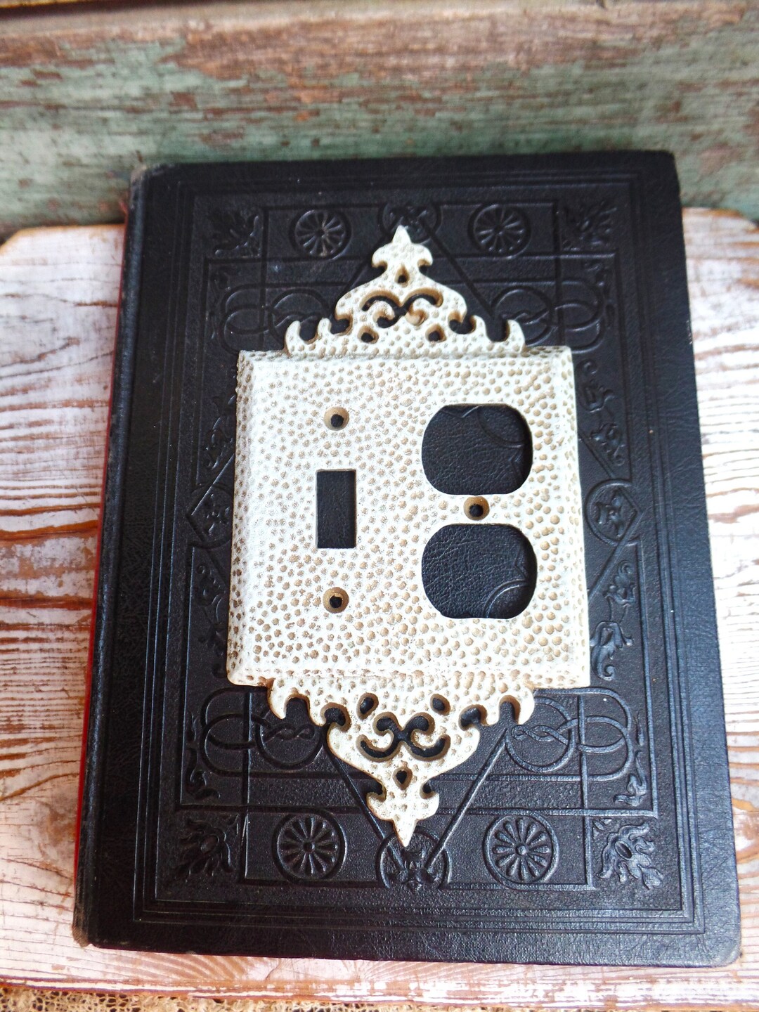Vintage French Country Light Switch Cover Plug in Cover Gothic Rustic ...