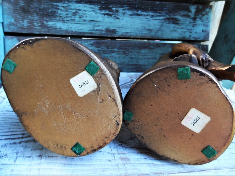 Vintage Jaru Art Sculpture Boy and Girl Statues Statue Duck | Etsy