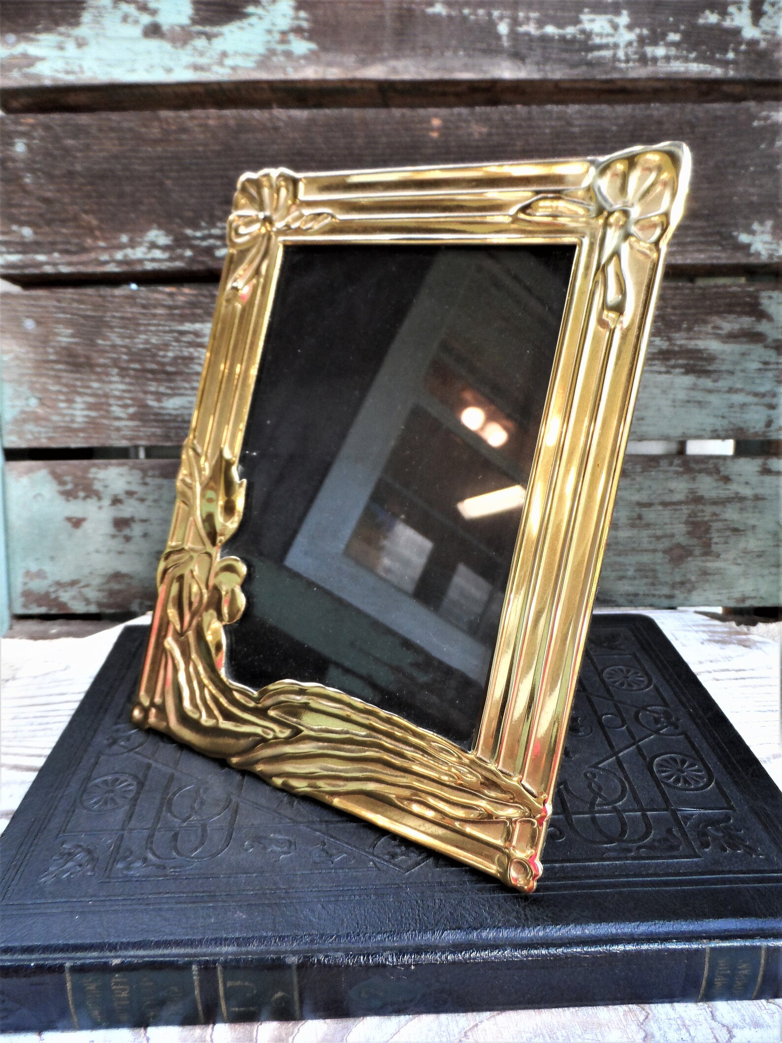 Vintage Brass Picture Frame Ornate Baroque Gold Plate Metal - Etsy