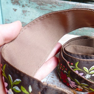 Vintage Sash Belt With Jacquard Ribbon, Tortoise Shell Lucite Belt ...