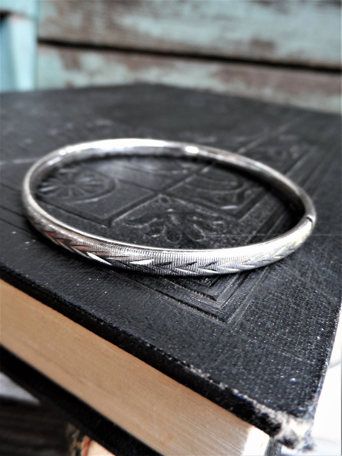 Vintage Sterling Silver Bangle Bracelet Marathon Sterling | Etsy