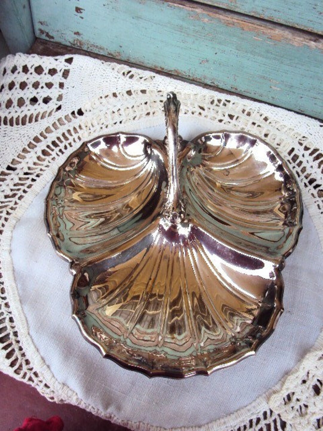 Ivintage Tray Shell Silver Plate Serving Tray Platter Ornate Marked ...