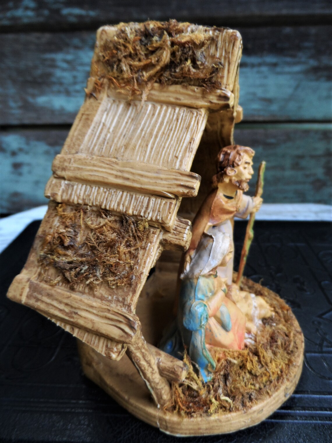 Vintage Fontanini Nativity Scene Manger Stable Italian Christmas ...