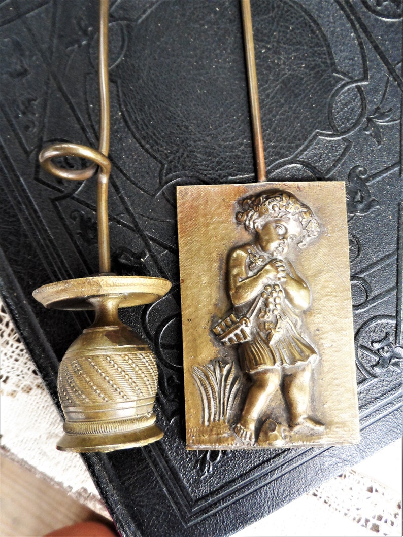 Vintage Victorian Brass Candleholders Candlestick Holder Hand Held Rare ...