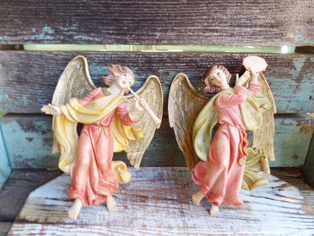 Vintage Fontanini Nativity Angel Figurines, Italian Angels Set, Marked ...