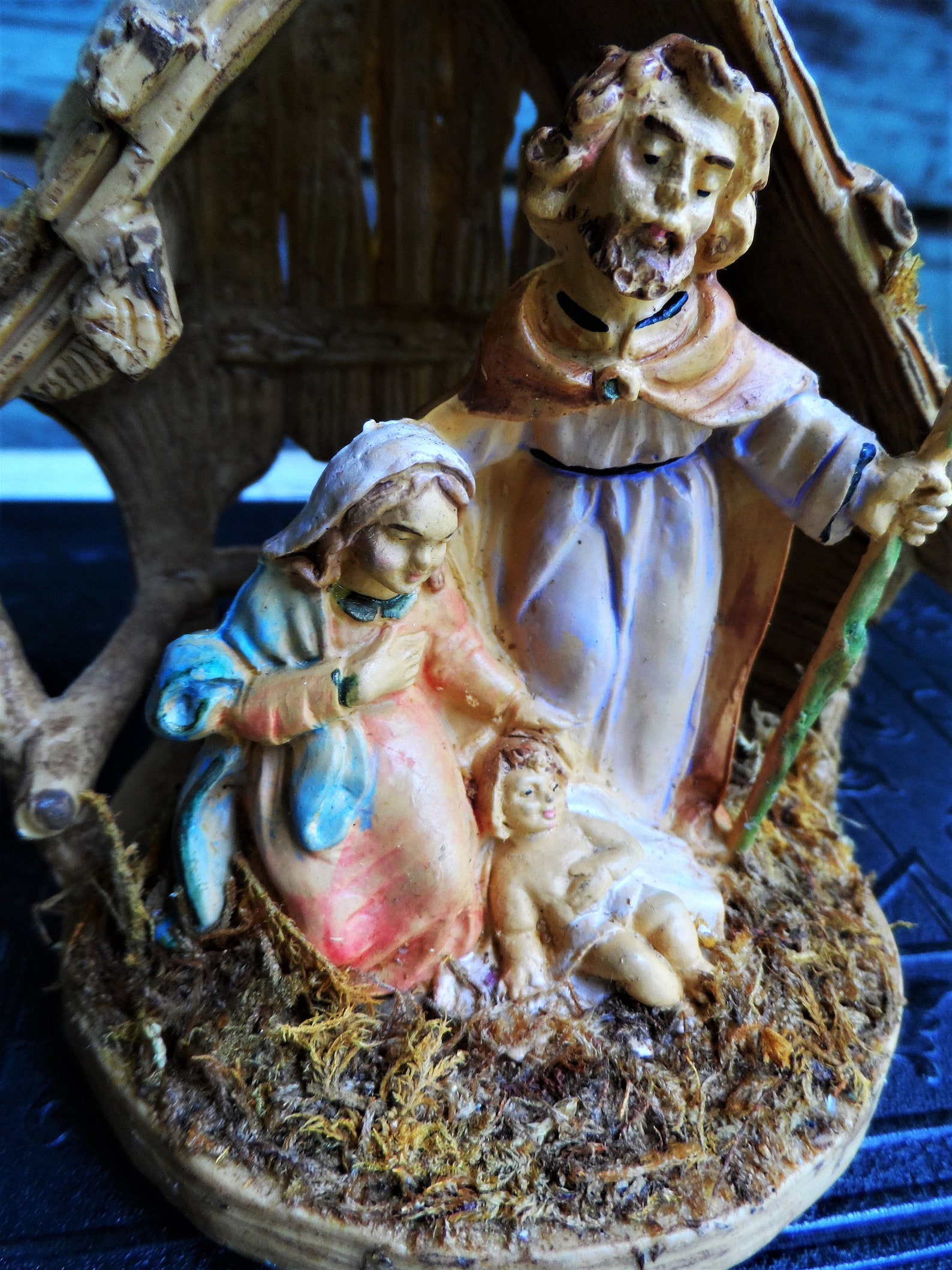 Vintage Fontanini Nativity Scene Manger Stable Italian Christmas ...