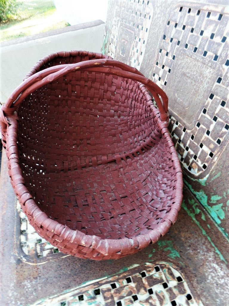 Antique Large Buttock Butt Basket Farmhouse Gathering French - Etsy