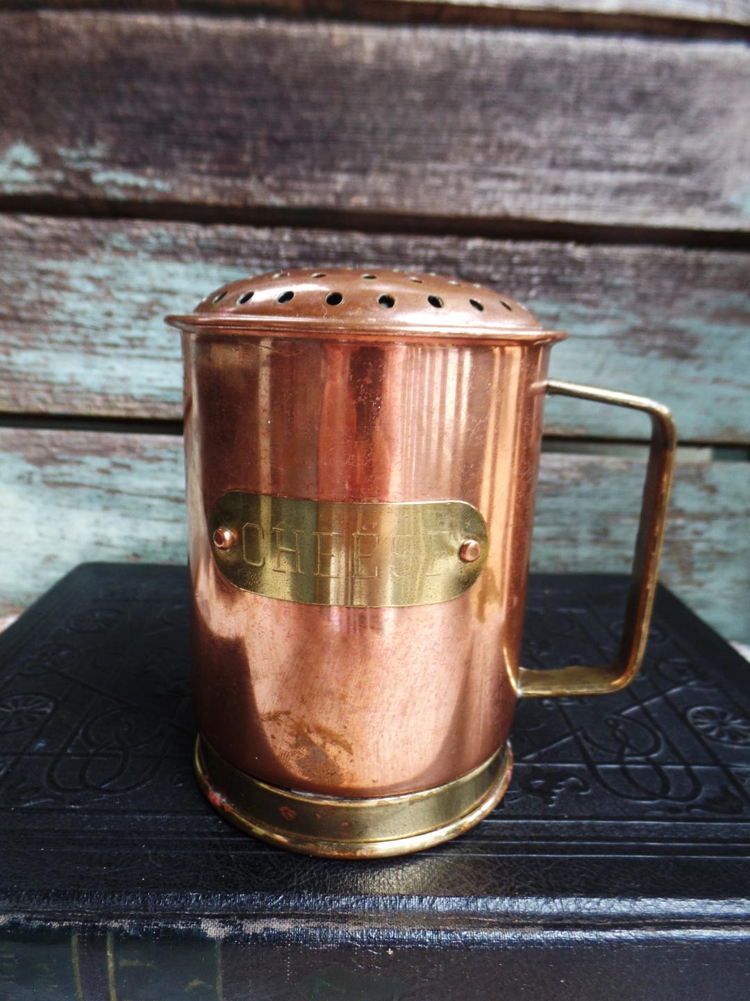 Vintage Taurus Copper and Brass Cheese Shaker, Made in Portugal Copper ...