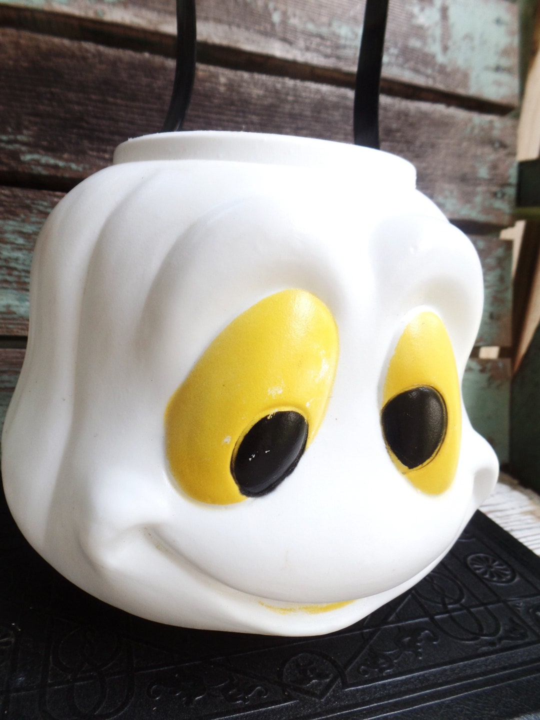 Vintage Halloween Ghost Candy Bucket Pail, Hard Plastic Retro ...