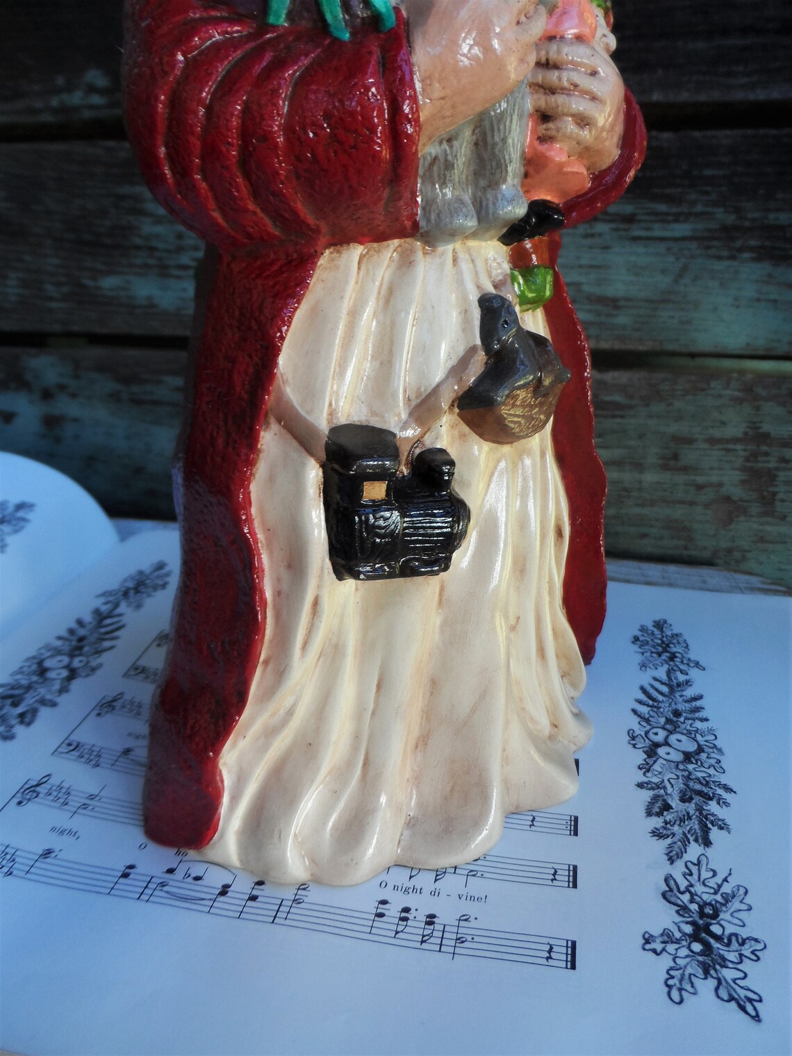 Vintage Ceramic Old World Santa Claus Christmas Kimple Renaissance Toys ...