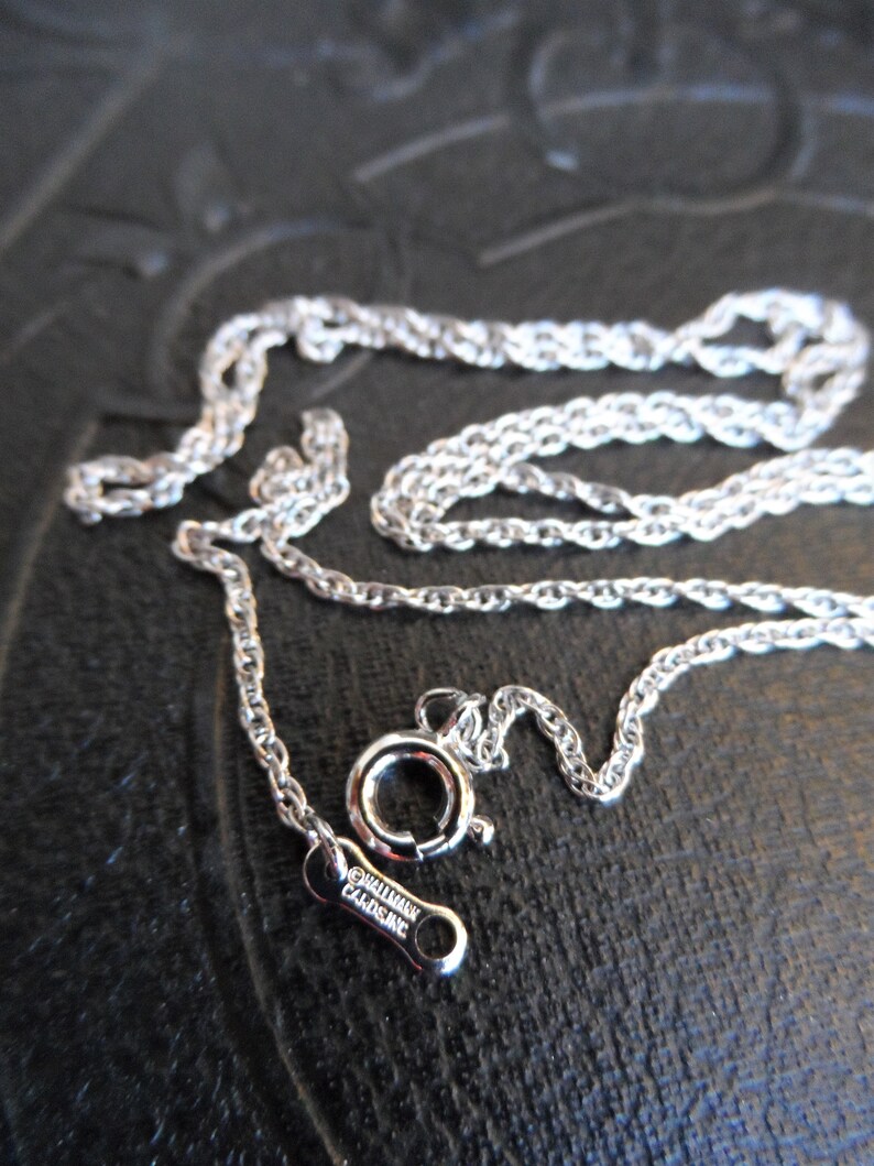 Vintage Silver Plate Necklace Chain Hallmark Cards Inc. Rope | Etsy