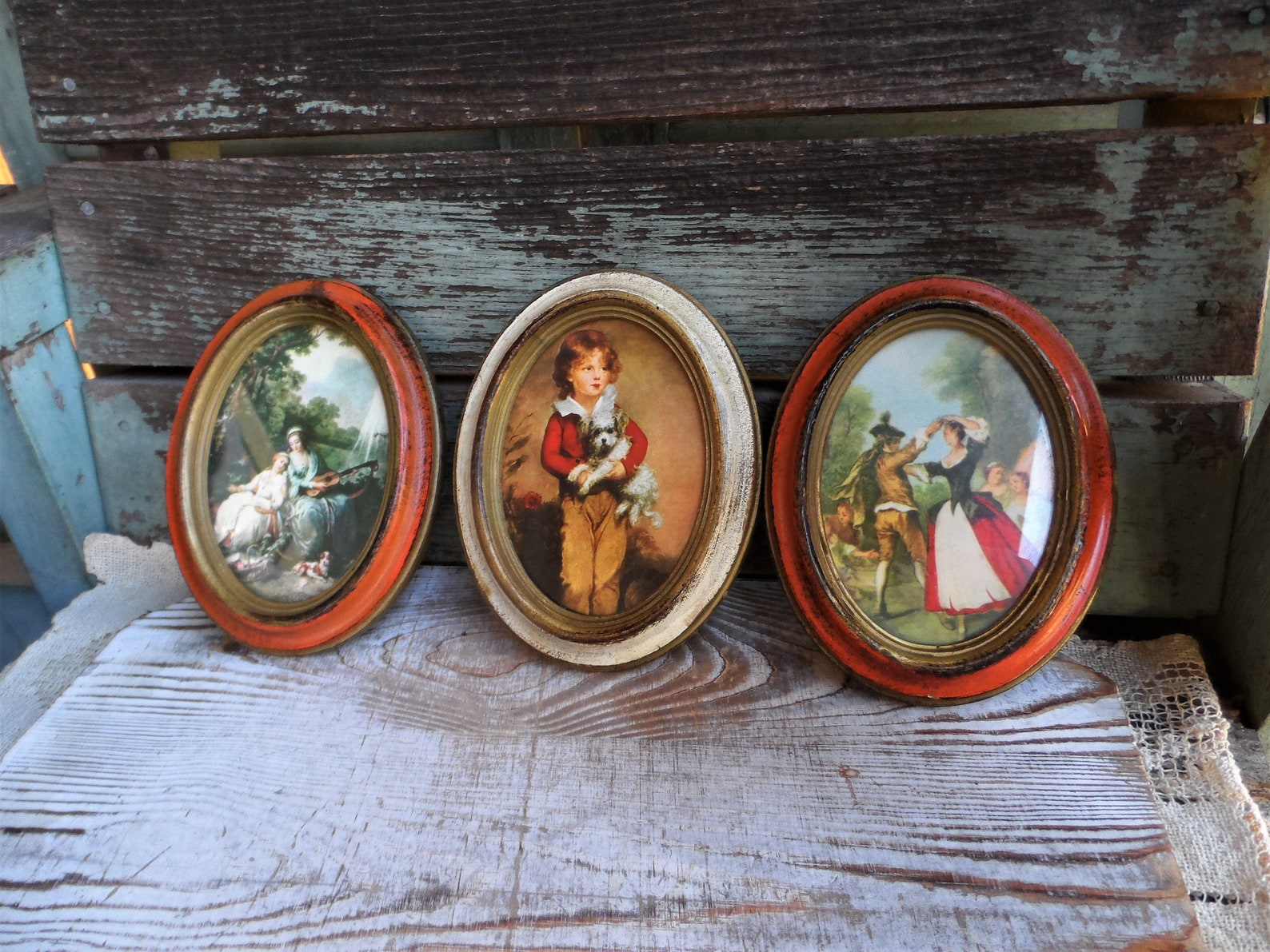 Vintage Italian Florentine Picture Set Collage Vignette Frame - Etsy