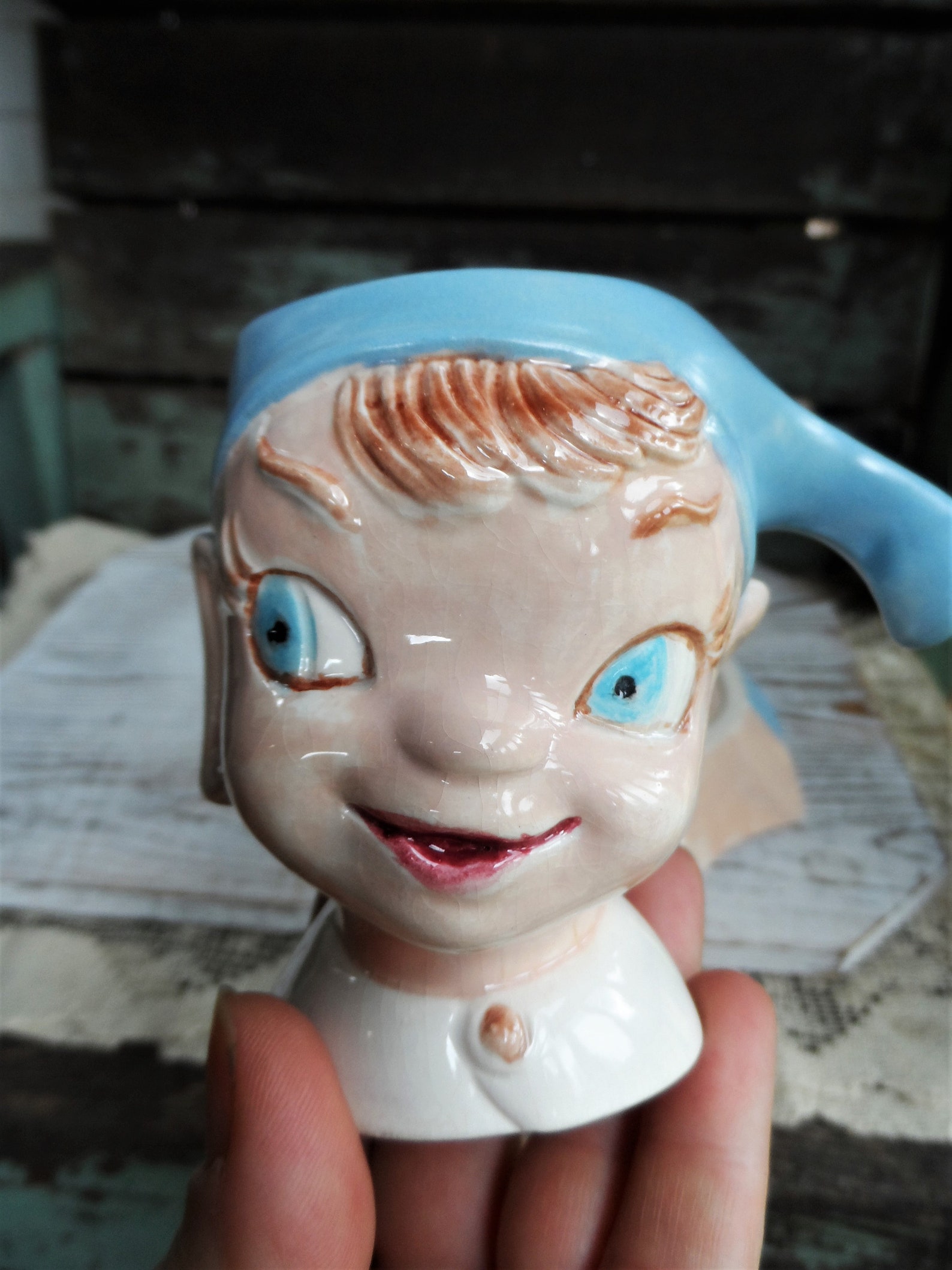 Vintage Christmas Elf Elves Cup and Saucer Plate Pottery | Etsy