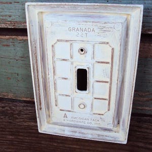 Vintage Shabby Chic Light Switch Cover Single Lightswitch Distressed ...