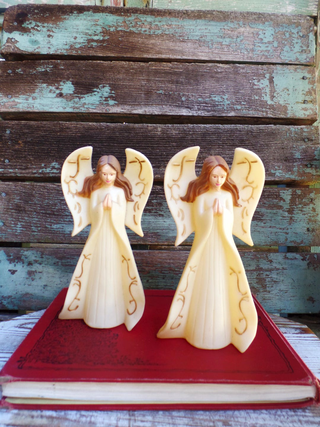 Vintage Blow Mold Angel Blow Mold, Angel Candleholders, Set of Angels ...