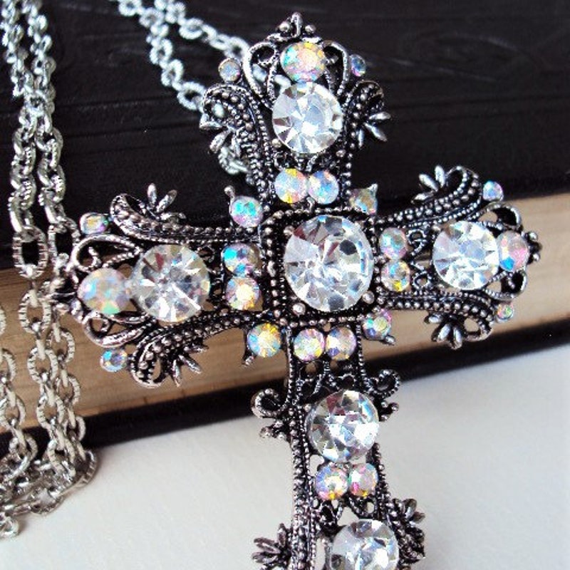 Large Cross Style Brooch - Etsy