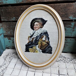Vintage Shakespeare Needlepoint Picture William Shakespeare Portrait ...