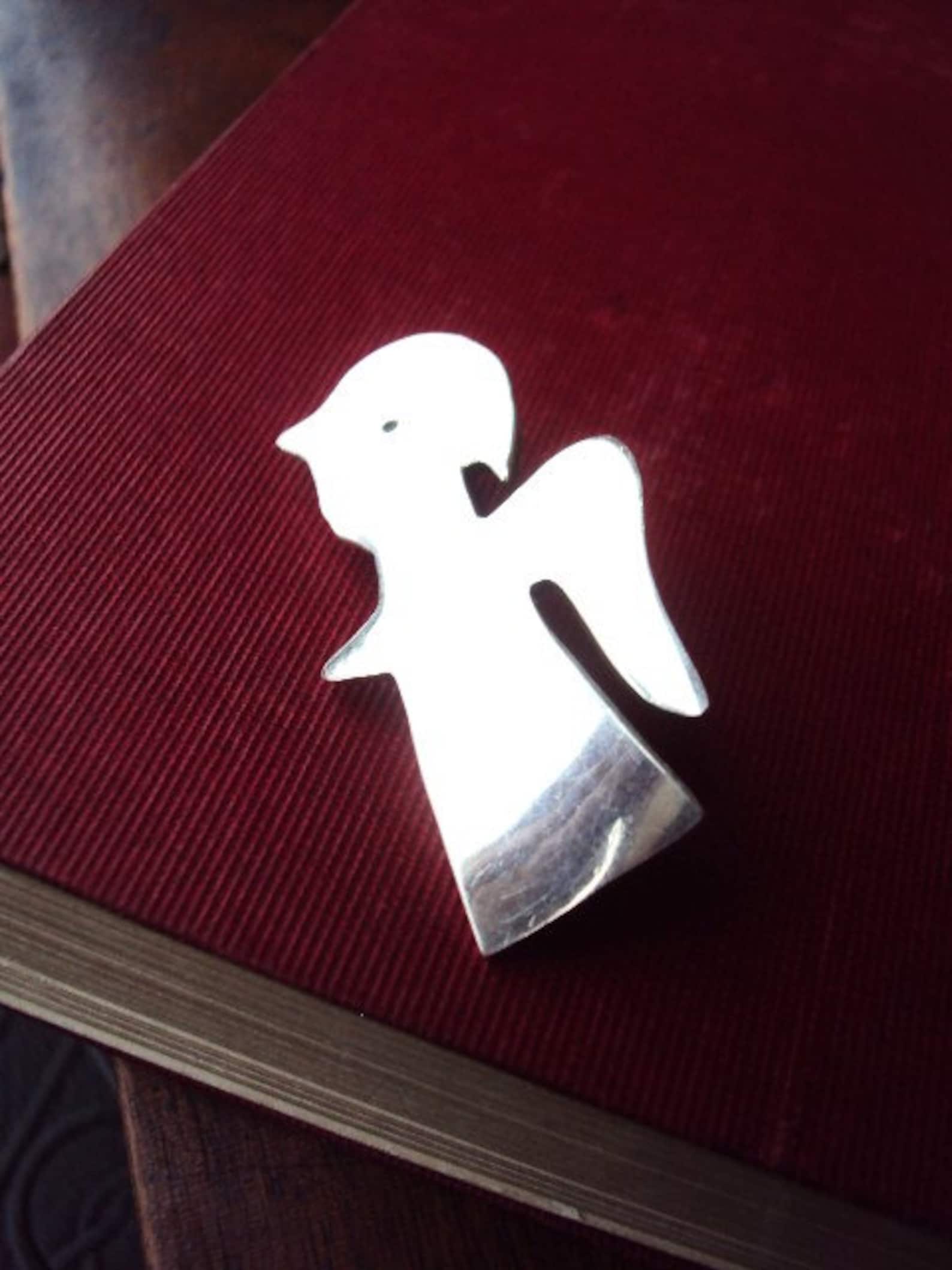 Vintage Sterling Silver Angel Brooch Pendant Marked Mexico Modernist ...