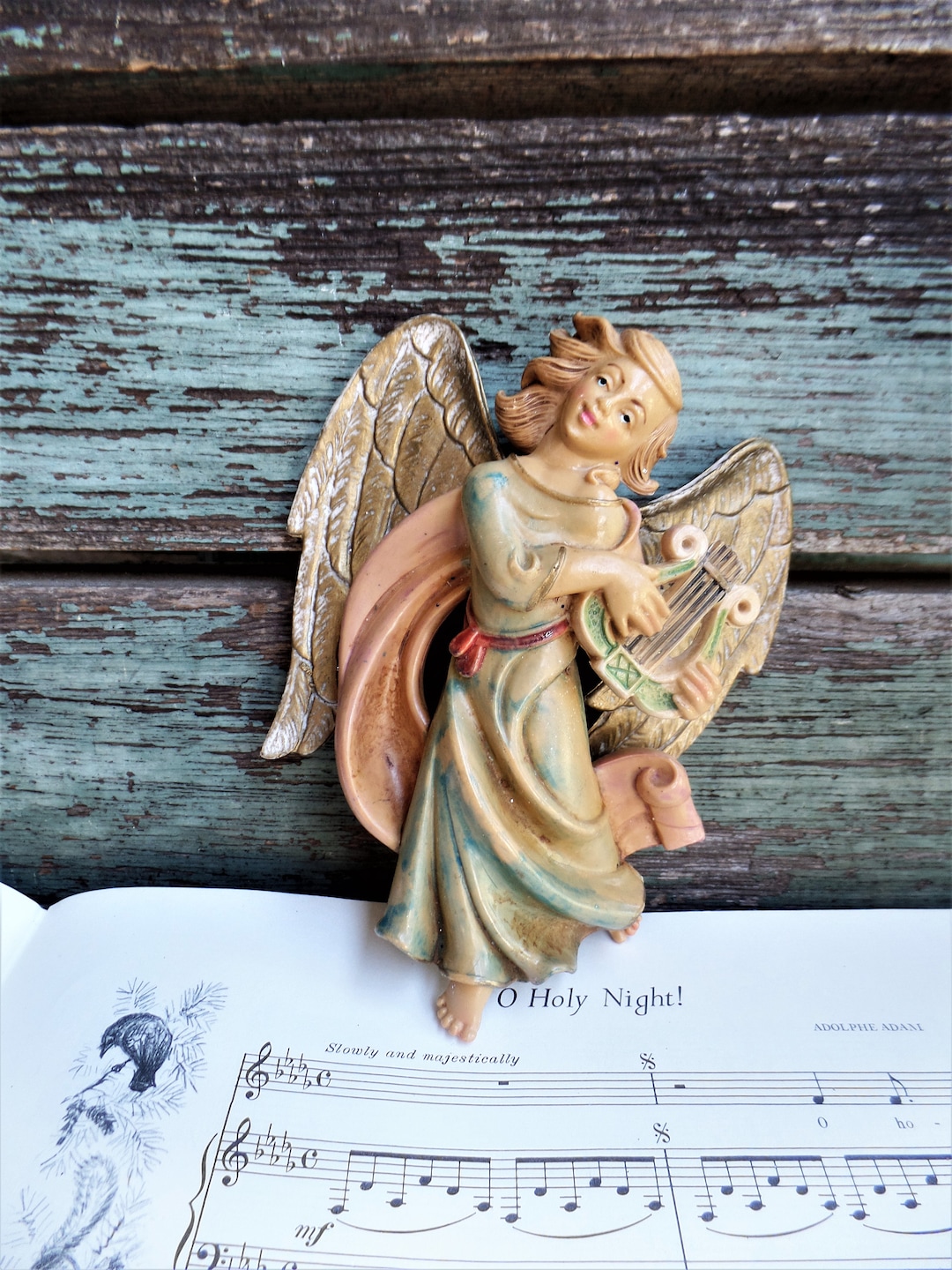 Vintage Fontanini Nativity Angel Figurine Italian Marked Italy Ornament ...