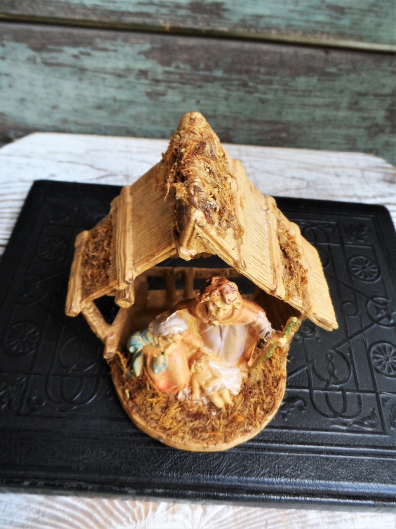 Vintage Fontanini Nativity Scene Manger Stable Italian Christmas ...