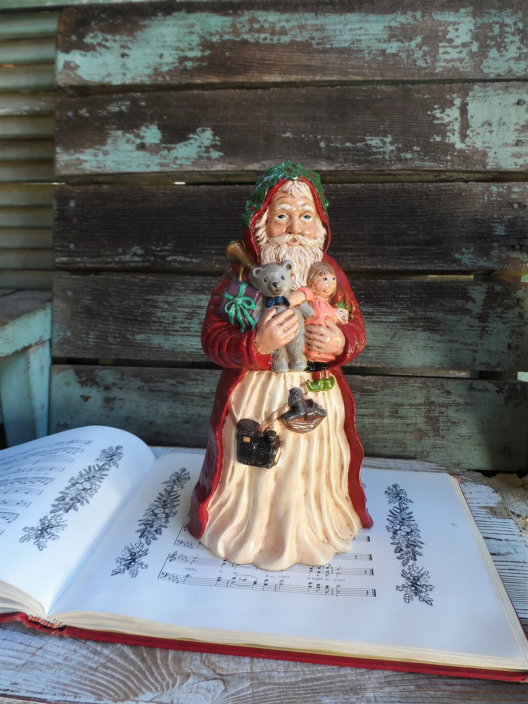 Vintage Ceramic Old World Santa Claus Christmas Kimple Renaissance Toys ...