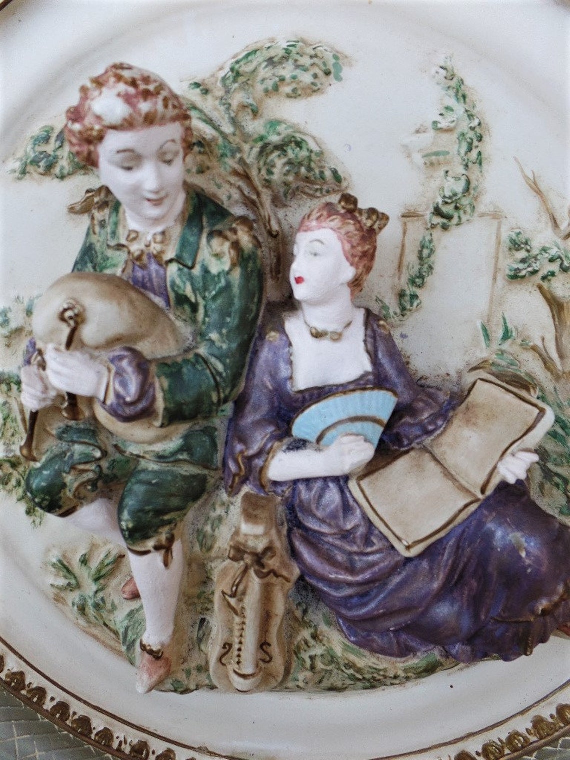 Vintage French Style Alexander Backer Chalk Plaque Victorian - Etsy