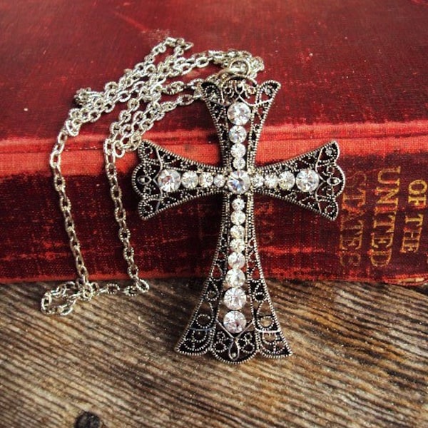 Large Cross Necklace - Etsy