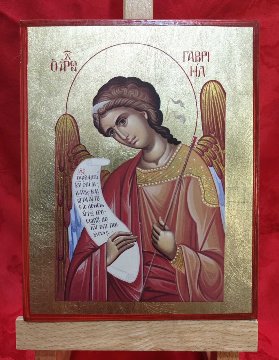 Archangel Gabriel Icon/handmade Icon/greek Orthodox Icon/handcrafted ...