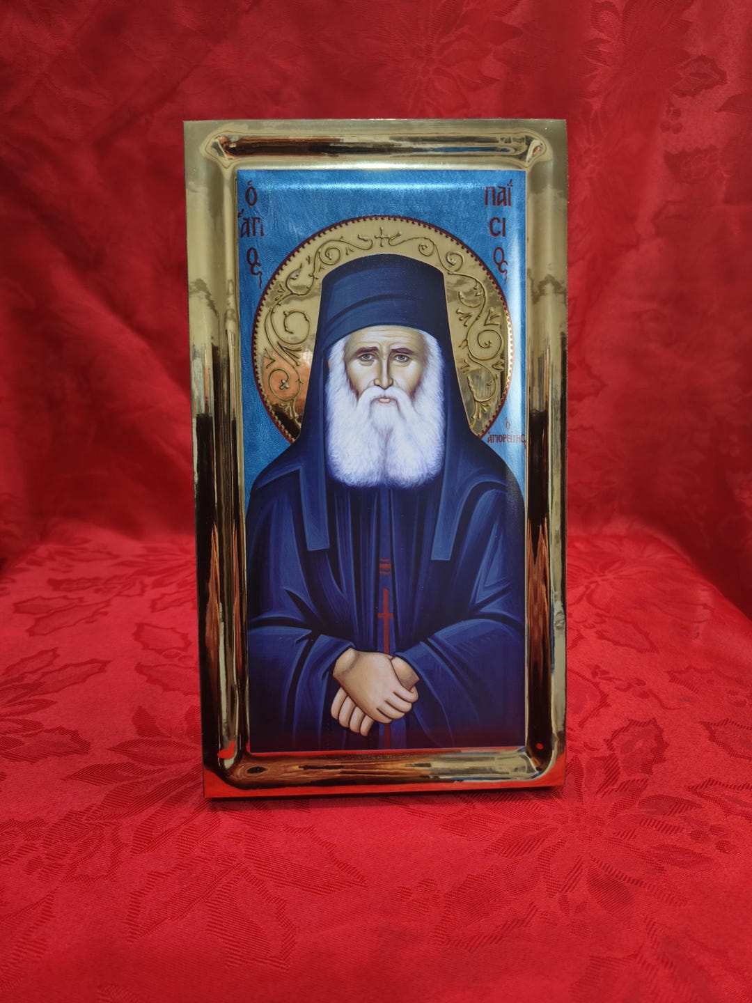 Saint Paisios Icon/handmade Greek Orthodox Icon/handcrafted Icon/ - Etsy