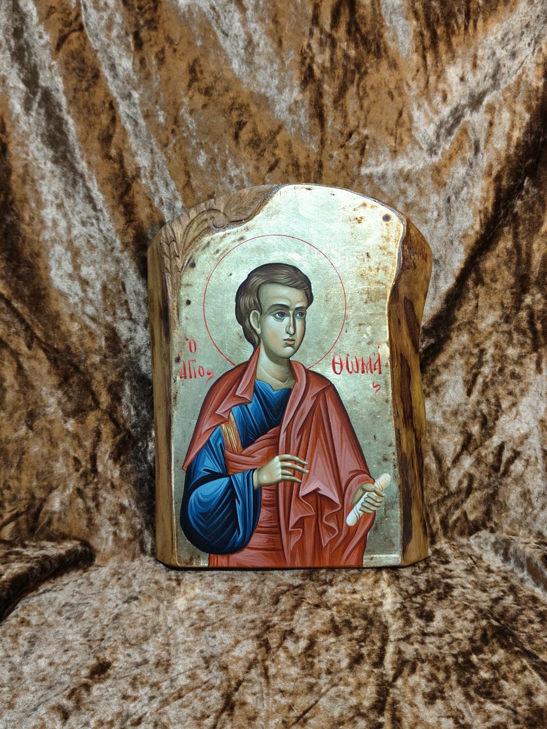 Handpainted Saint Thomas Apostle Icon: Greek Orthodox Art/religious - Etsy