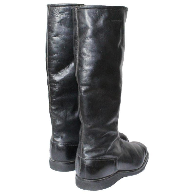 Vintage WWII Soviet Black Leather Officer Boots - Etsy