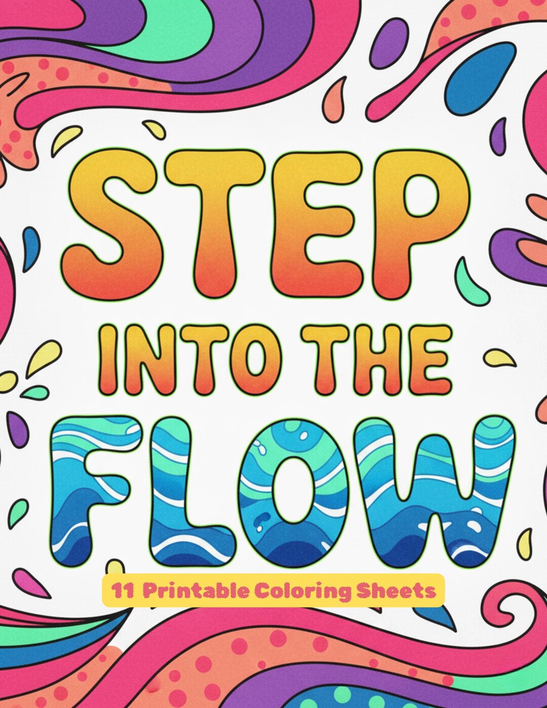 Spiritual Flow Coloring Pages Set (11 Sheets) | Adult Faith Coloring ...