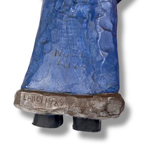 Vintage 1989 Lancy Smith Folk Art Santa Claus Noel Belgium Old World ...