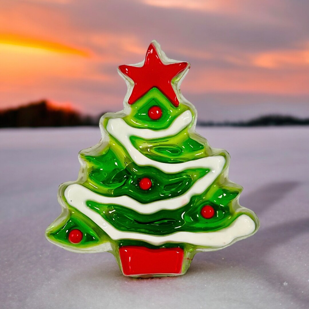 Vintage Lucite Acrylic Christmas Tree Night Light Adjustable Signalite ...