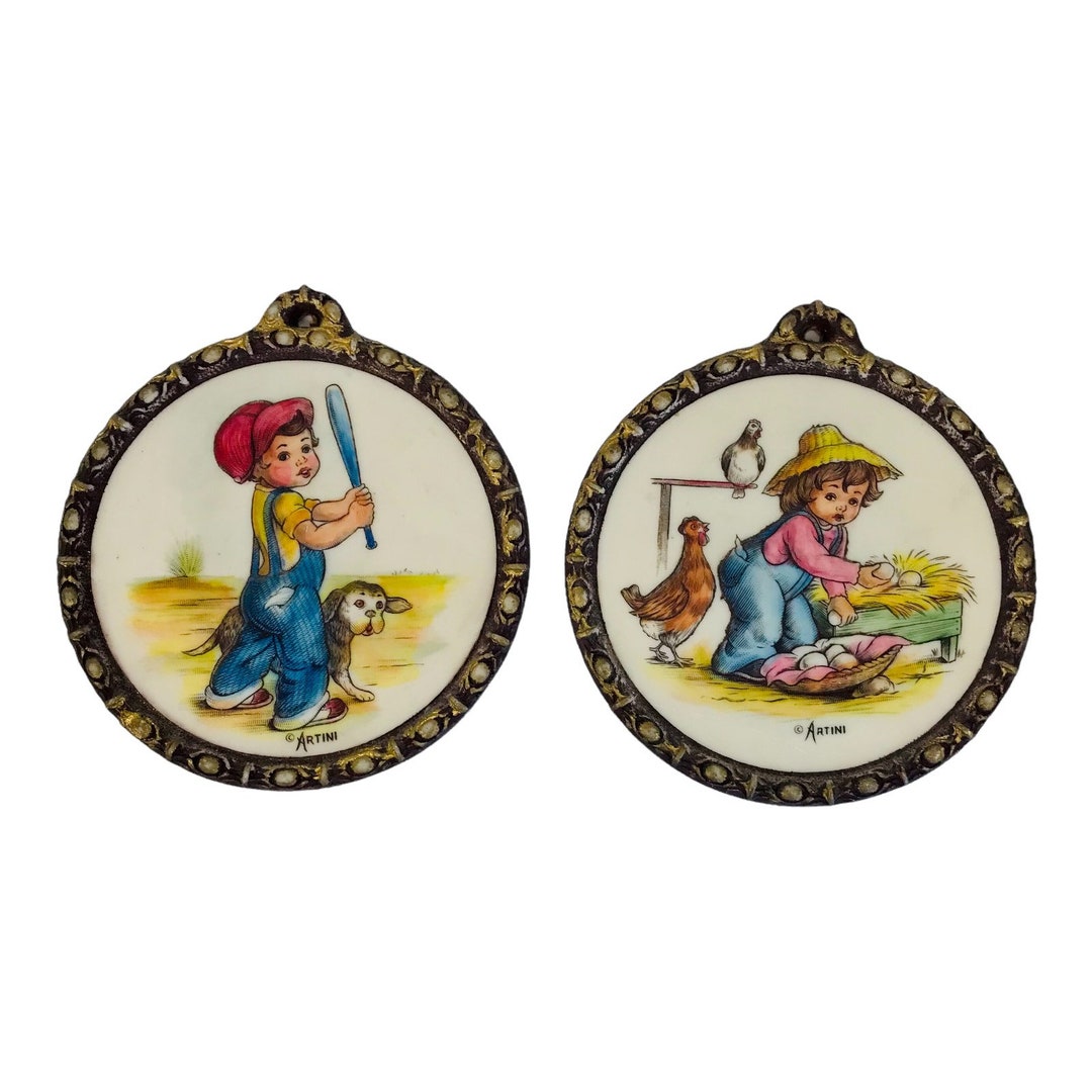 ARTINI Sculptured Engraving 4D Plaques Boy With Baseball Bat & - Etsy