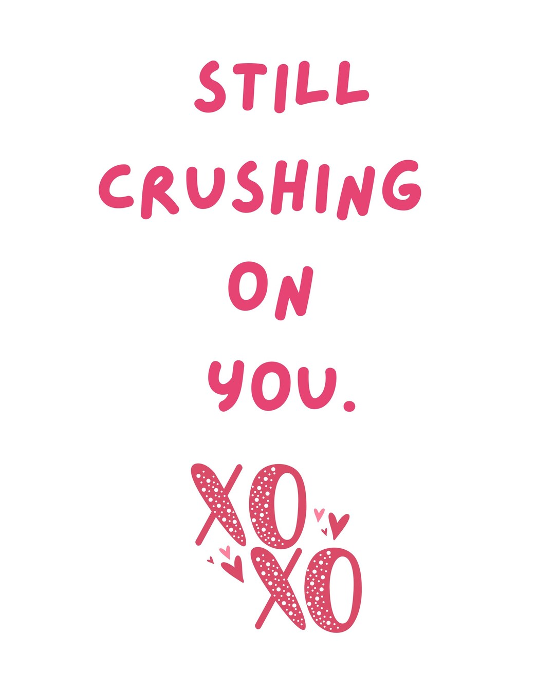 Crushing on You Valentine Card | Printable 5x7, Digital Download - Etsy