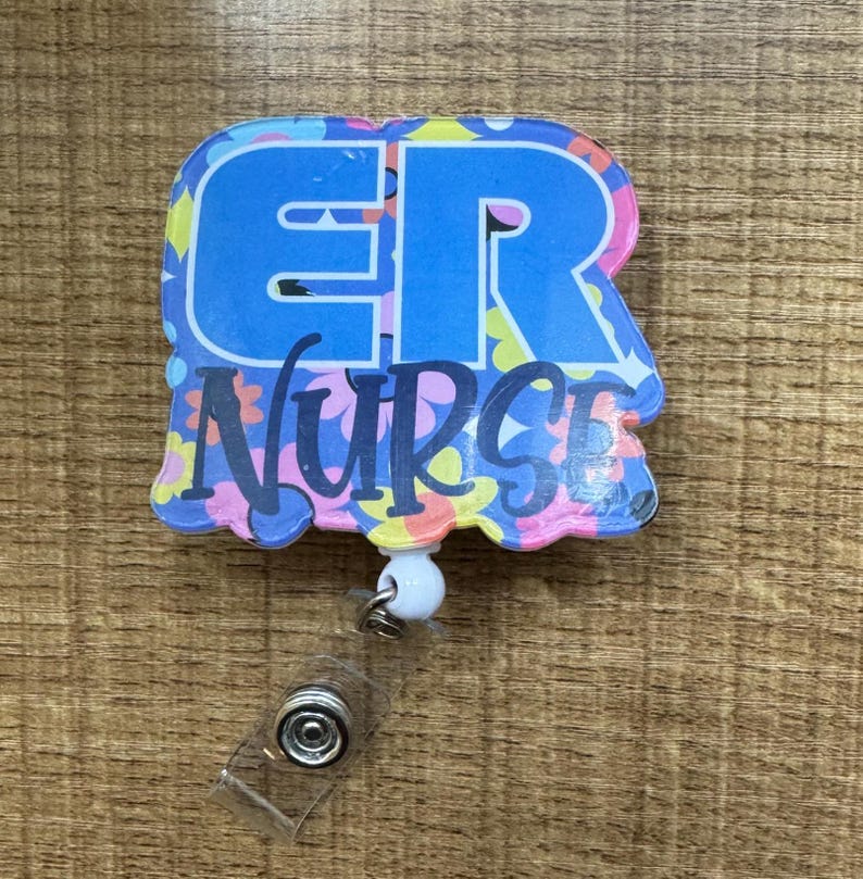 ER Nurse ID Badge Reel - Etsy