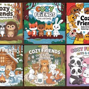 Cozy Friends Cute & Comfy Super Cute Animal Characters Coloring Book ...